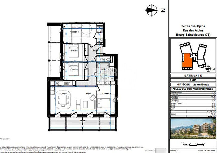 Appartement à vendre - Bourg-Saint-Maurice, Bourg-Saint-Maurice - 5 pièces - 4 chambres