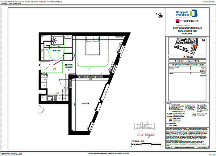 Appartement à louer - Bordeaux, Gare Saint-Jean - 1 pièce