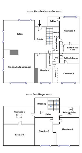 Maison à vendre - Aulnay-sous-Bois, Nonneville - 7 pièces - 6 chambres