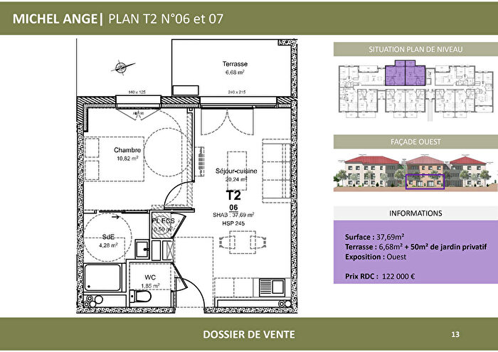 Albi, Lapanouse, Saint-Martin : Appartement 2 pièces à vendre