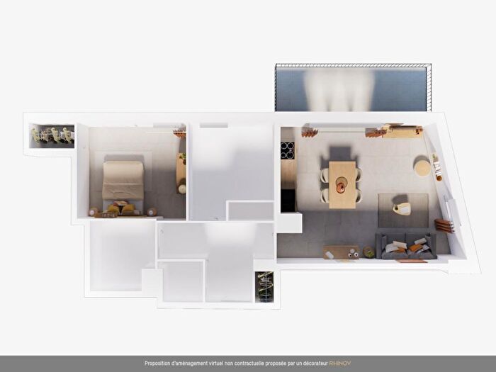 Appartement à louer - Marseille e , Sainte-Anne - 3 pièces - 2 chambres