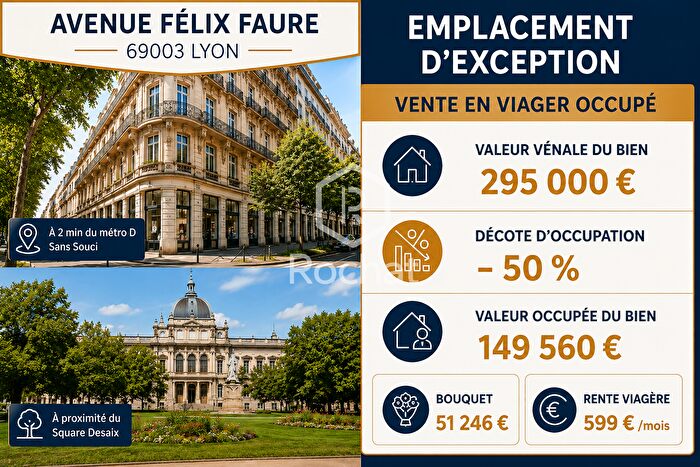 Appartement 3 pièces à Lyon 3ème, Voltaire, Part Dieu, à vendre