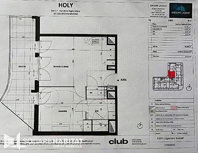 Appartement à louer - Cesson-Sévigné, Bourgchevreuil, Dézerseul, Pommeraie - 2 pièces - 1 chambre