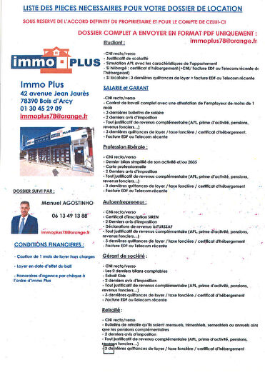 Appartement à louer - Rocquencourt - 1 pièce - 1 chambre