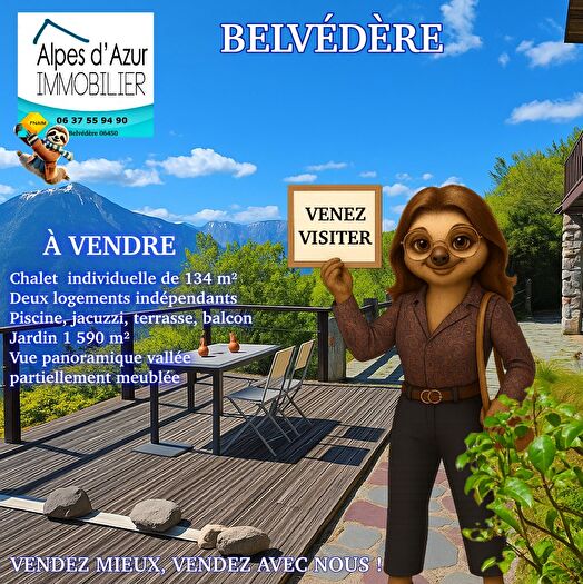 Maison à vendre - Belvédère - 6 pièces - 4 chambres