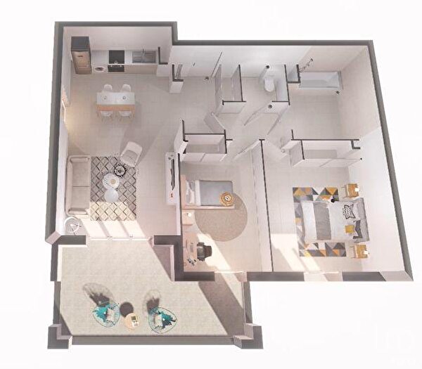 Appartement à vendre - Vallauris, Pertuades - 3 pièces - 2 chambres