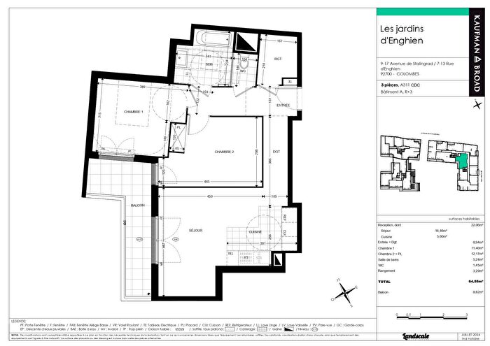 Appartement 3 pièces à louer - Colombes, Fossés Jean Bouvier