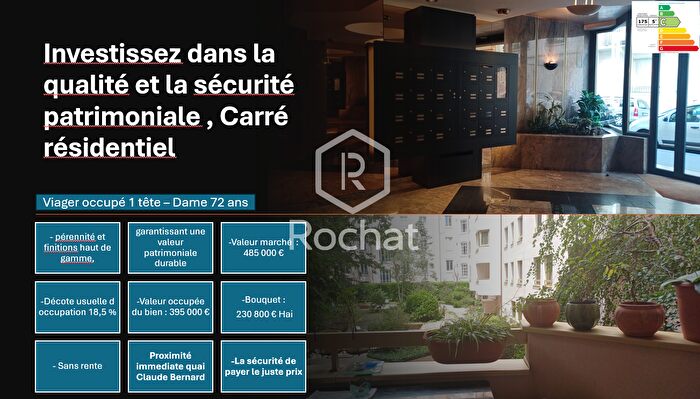 Appartement à vendre - Lyon e , Jean Macé - 3 pièces - 1 chambre