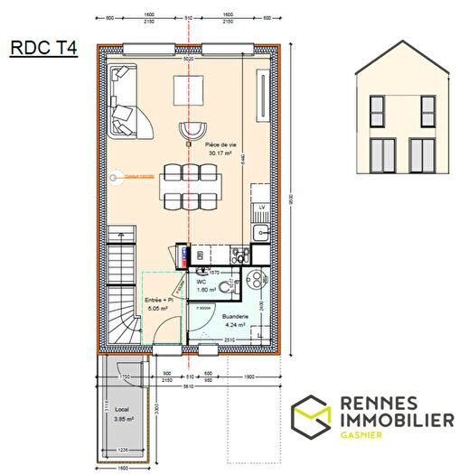 Gosné - Maison 4 pièces à vendre