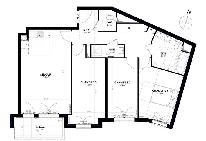 Appartement 4 pièces à vendre - Maisons-Laffitte, Ouest