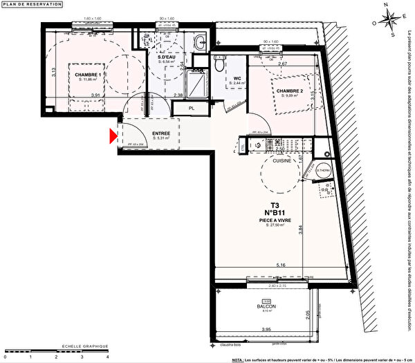 Appartement à vendre - Saint-Pol-de-Léon - 3 pièces - 2 chambres