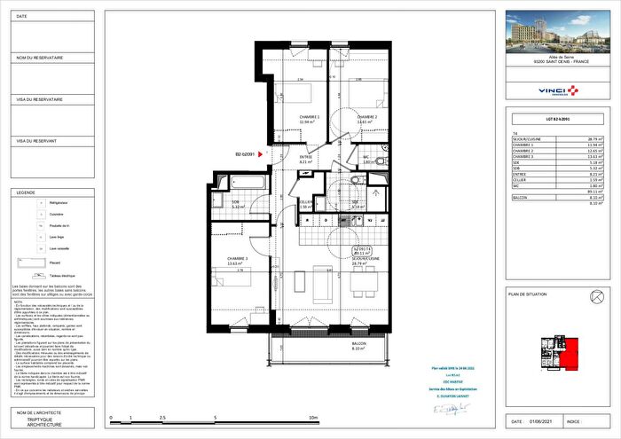 Appartement à louer - Saint-Denis, Pleyel - 4 pièces