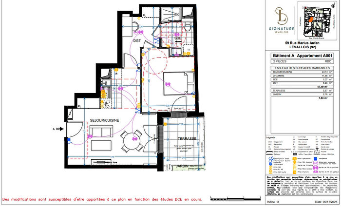 Levallois-Perret, Front de Neuilly : Appartement 2 pièces à vendre