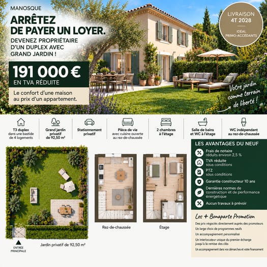 Maison 3 pièces à vendre à Manosque