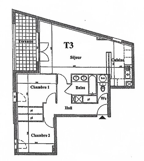 Appartement à vendre - Toulouse, Sept Deniers - 3 pièces - 2 chambres