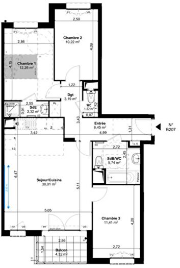 Appartement 4 pièces à Pontoise, à vendre