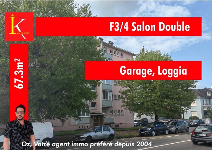 Appartement à louer - Brustlein Est, Mulhouse - 3 pièces - 2 chambres