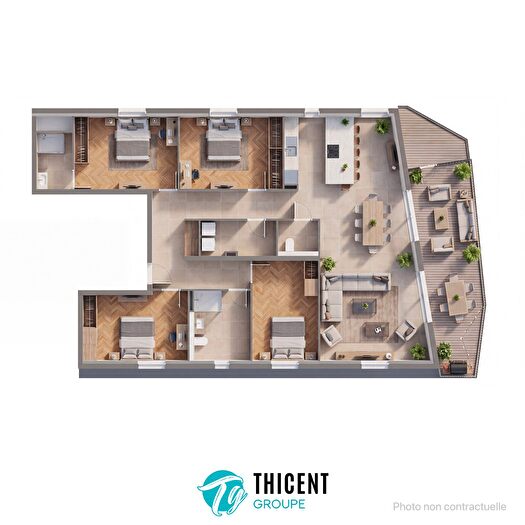 Appartement à vendre - Offendorf - 5 pièces - 4 chambres