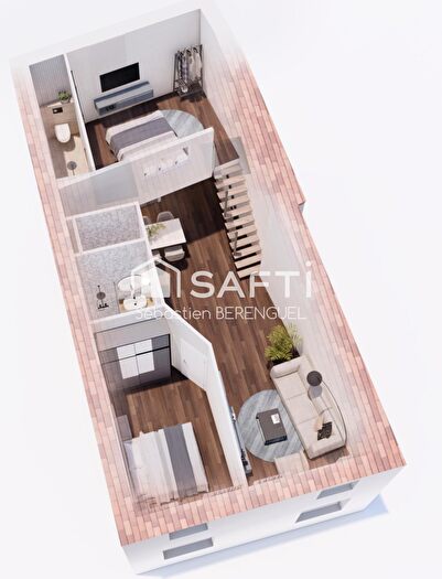 Agde, La Ville : Appartement 3 pièces à vendre