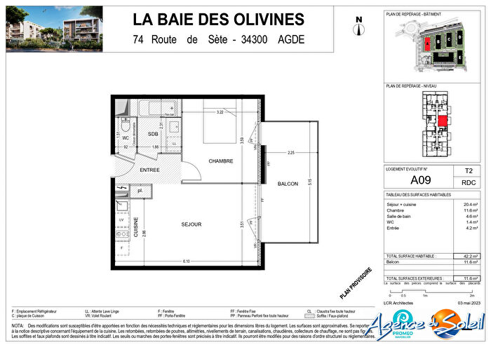 Agde - Appartement 2 pièces à louer