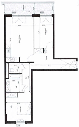 Appartement 3 pièces à Livry-Gargan, Gargan, à louer