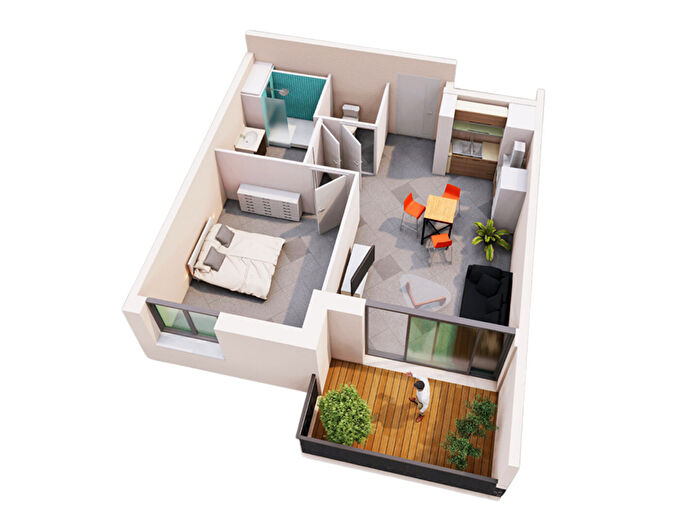 Appartement à vendre - Albi, La Madeleine - 2 pièces - 1 chambre