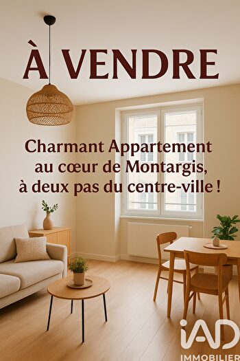 Appartement à vendre - Montargis, Centre-ville - 2 pièces - 1 chambre