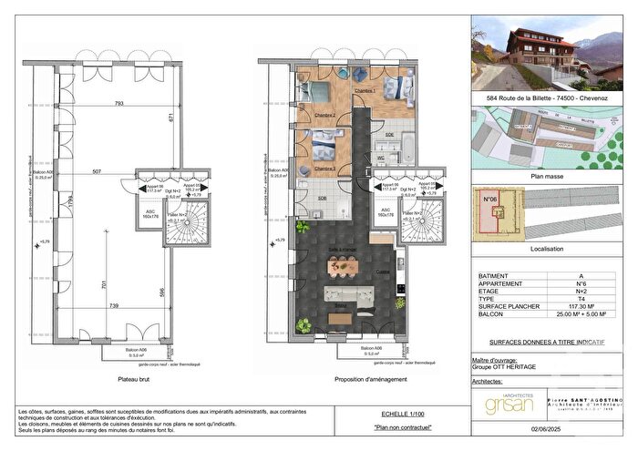 Appartement à vendre - Chevenoz - 4 pièces - 3 chambres