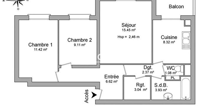 Appartement 3 pièces à louer - Brou-sur-Chantereine