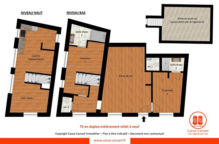 Appartement à vendre - Lyon er , Croix Rousse, Saône - 4 pièces - 2 chambres