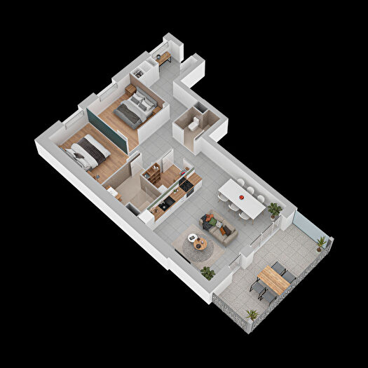 Appartement à vendre - Avanne-Aveney - 3 pièces - 2 chambres