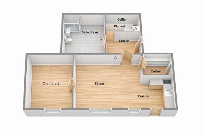 Appartement à vendre - Neuilly-sur-Marne, Fauvettes Sud - 2 pièces - 1 chambre