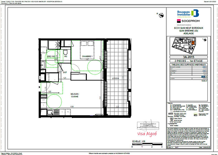 Appartement à louer - Bordeaux, Gare Saint-Jean - 2 pièces - 1 chambre