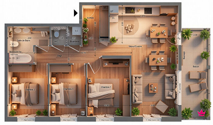 Appartement à vendre - Dingy-en-Vuache - 4 pièces - 3 chambres