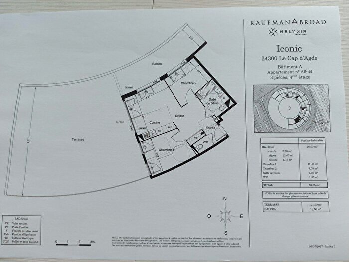 Appartement à louer - Agde, Le Cap dAgde - 3 pièces - 2 chambres