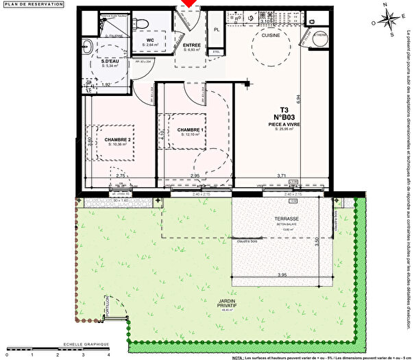 Appartement à vendre - Saint-Pol-de-Léon - 3 pièces - 2 chambres