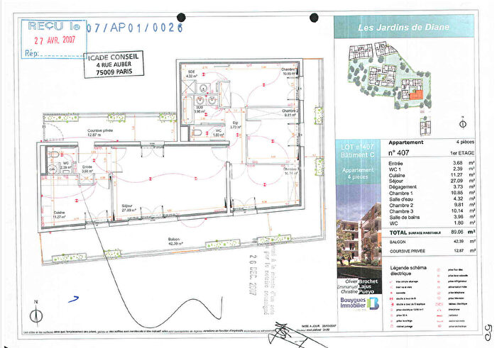 Appartement 4 pièces à Mérignac, Arlac, à louer