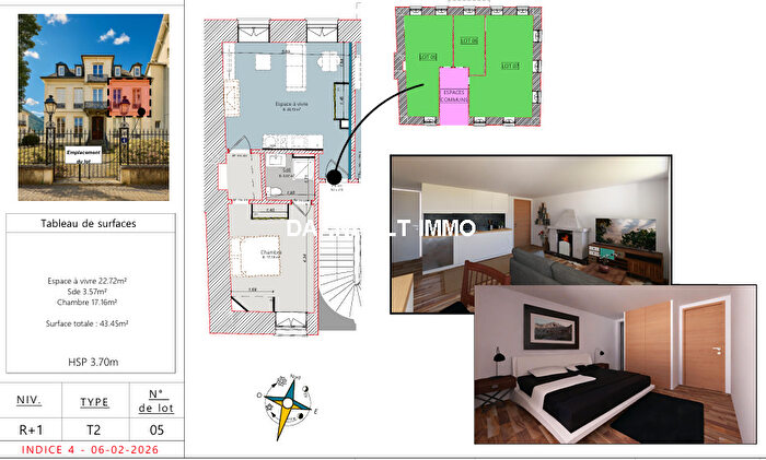 Appartement à vendre - Bagnères-de-Luchon - 2 pièces - 1 chambre
