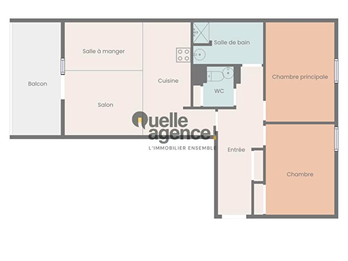 Appartement à vendre - Brest, Saint-Marc, Kérampéré - 3 pièces - 2 chambres