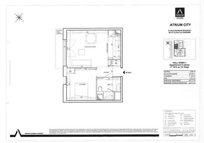 Appartement 2 pièces à Clichy, République, Victor Hugo, à louer