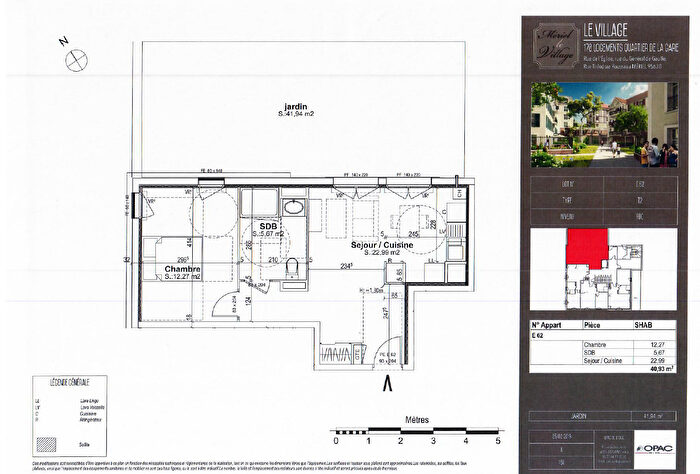 Appartement 2 pièces à Mériel, à louer