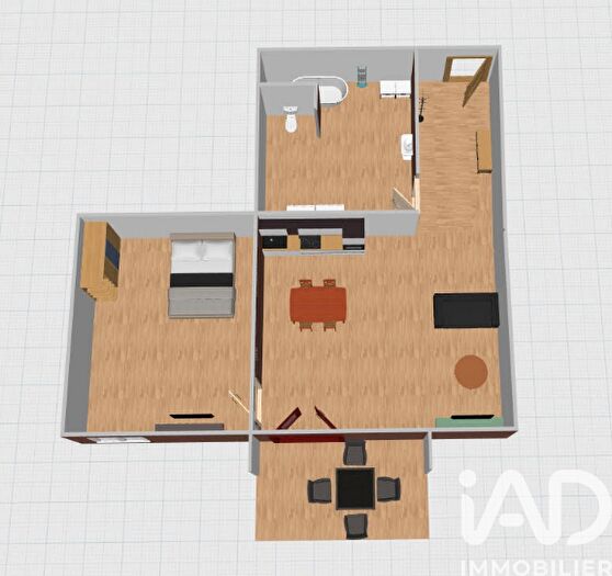 Appartement à vendre - Tourcoing, Virolois - 2 pièces - 1 chambre