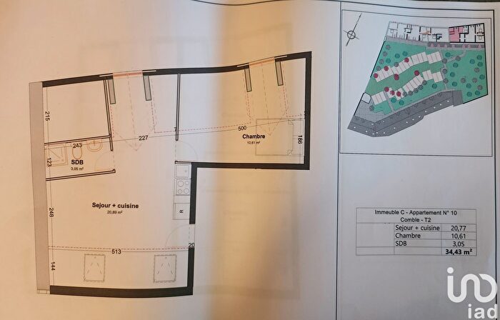 Appartement à vendre - Étampes, Centre-Ville - 2 pièces - 1 chambre