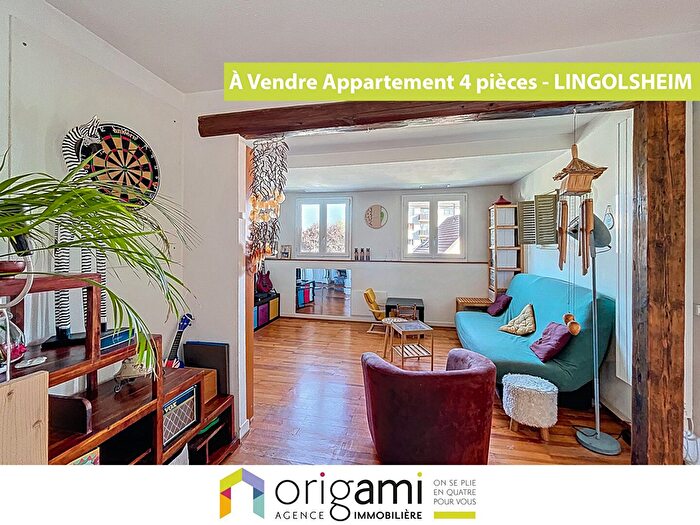 Appartement à vendre - Lingolsheim, Centre-ville - 4 pièces - 2 chambres