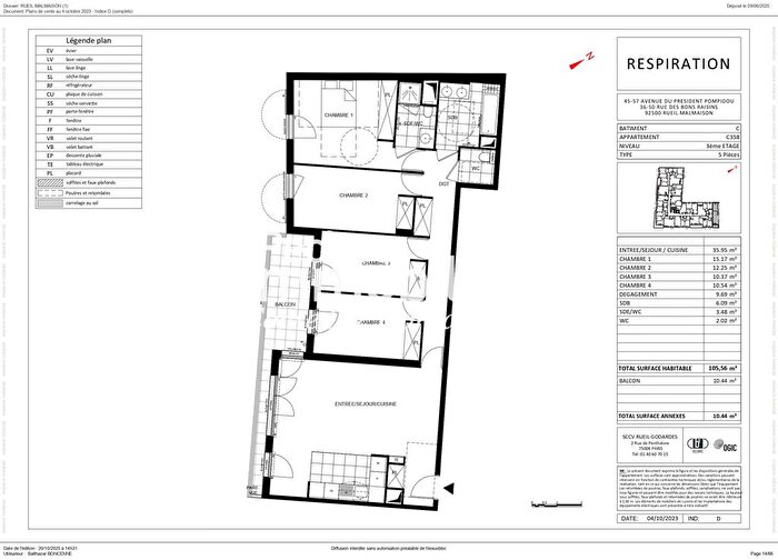 Rueil-Malmaison, Plateau : Appartement 5 pièces à vendre