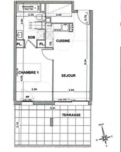 Appartement à louer - Cavalaire-sur-Mer, Pierrugues, Mannes, Canissons - 2 pièces - 1 chambre