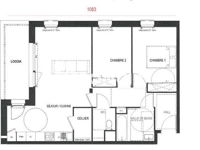 Appartement à louer - Saint Maurice, Amiens - 3 pièces - 2 chambres