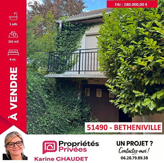 Maison 5 pièces à Bétheniville, à vendre