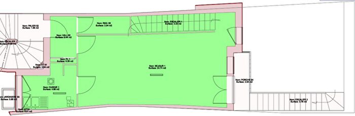 Appartement à louer - Dijon, Centre-ville - 3 pièces - 2 chambres