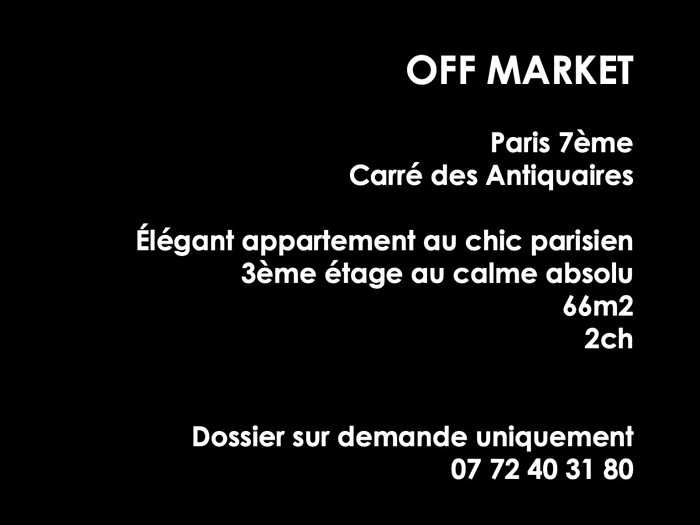 Appartement à vendre - Paris e , Saint-Thomas dAquin, Bac, Musée dOrsay - 3 pièces - 2 chambres